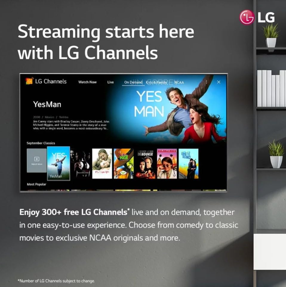 LG 55-Inch Class 4K Ultra HD Smart LED TV HDR10 Bluetooth webOS α5 Gen5 AI Processor Game Optimizer Compatible with Alexa & Google Assistant 55UQ7070Z (Renewed)