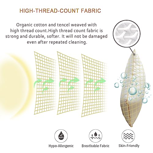 NEIPOTA Pillows Standard Size Set of 2, Hotel Collection Side Sleeper Pillow 20" x 26", Firm Standard Pillows for Sleeping 2 Pack, Cooling and Fluffy Down Alternative Fiber Bed Pillows & Positioners