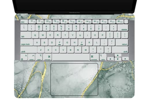 Nekoty Textured Laptop Skins compatible with MacBooks Pro 16" 14" 13" Air 13" 2019-2022 - Jade Marble