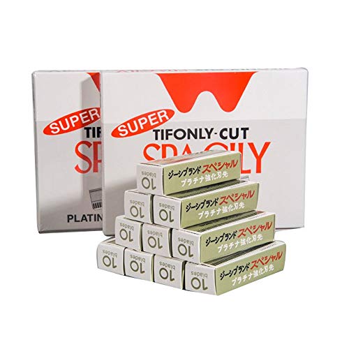 sansheng Razor Blades 100pcs Safety Razor Blade,Single Edge Razor Blade,Straight Edge Barber Razor,Eyebrow Razor for Men and Women