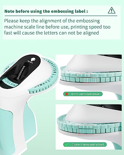 Memoqueen Embossing Label Maker with 3 Tapes,Old School Label Makers Embosser,3D Portable Embossed Label Printer for Organization Home and DIY Crafting -E975 Green