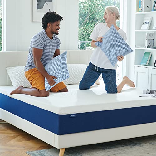 Molblly King Mattress, 10 inch Gel Memory Foam Mattress with CertiPUR-US Bed Mattress in a Box for Sleep Cooler & Pressure Relief, King Size