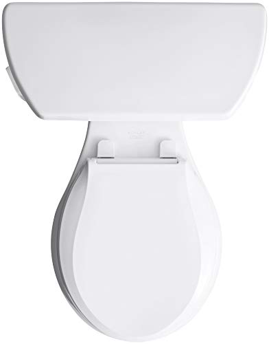Kohler K-3577-7 Wellworth Classic 1.28 gpf Round-Front Toilet with Class Five Flushing Technology and Left-Hand Trip Lever, Black