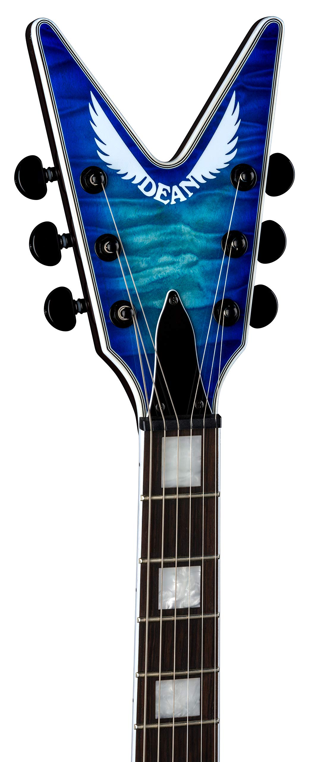 Dean Guitars ML Select 6 String Quilt Top Electric Guitar, Right, Ocean Burst (MLSEL QM OSB)