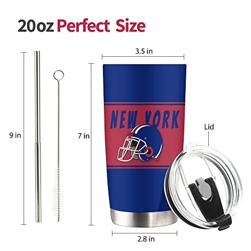 New York2 20 Oz Insulated Tumbler Coffee Mug Custom Name and Number Personalized Gift for Men Women Husband Fans