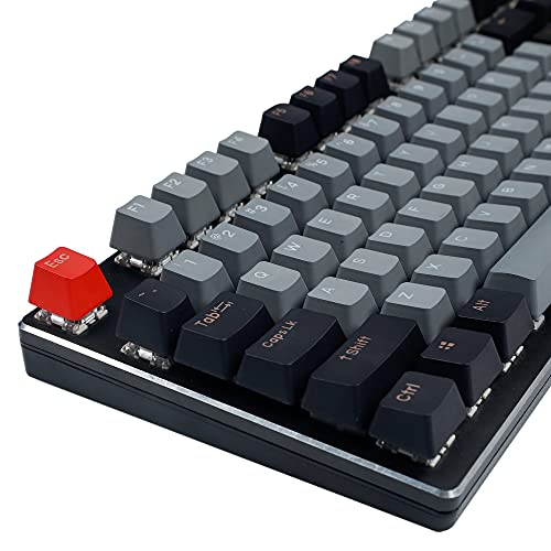 YMDK Double Shot 108 Dyed PBT Shine Through OEM Profile Dolch Keycap for MX Switches Mechanical Keyboard(Only Keycap) (Dolch)
