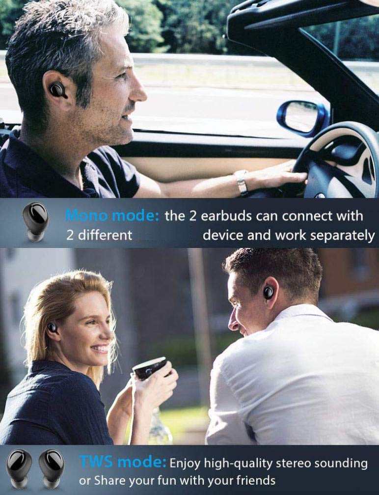 Earbuds Earphones for Moto Z4, True Wireless Stereo Headset Hands-Free Mic Charging Case Compatible with Motorola Moto Z4