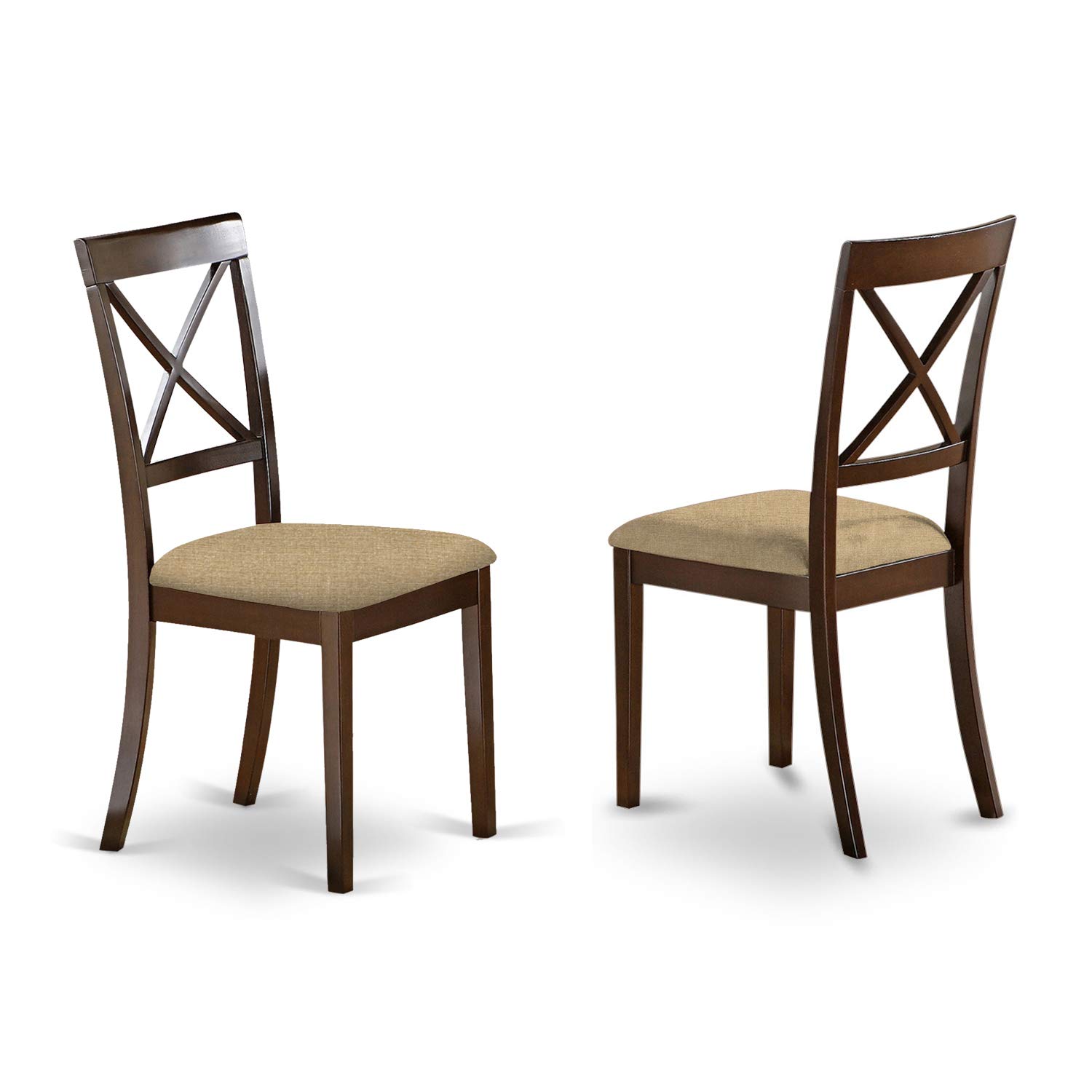 East West Furniture CABO7S-CAP-C Capri 7 Piece Modern Set Consist of a Rectangle Wooden Table and 6 Linen Fabric Dining Room Chairs, 36x60 Inch