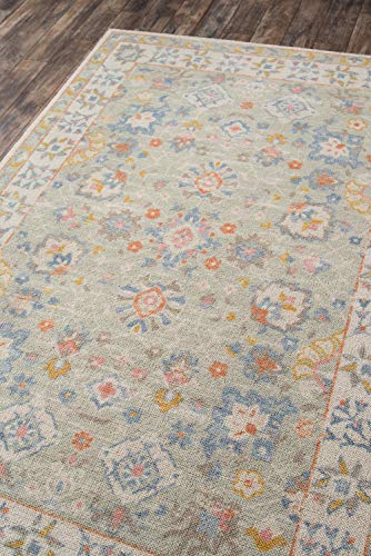 Momeni Anatolia Area Rug, 3 ft 3 in x 5 ft, Light Blue