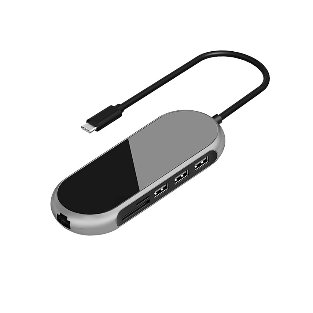 Hub Dock Adapter Docking Station 9 in 1 USB C Dock USB C Hub Adapter with HDMI, VGA, PD 100W, Ethernet, SD/TF Card Reader, 3 USB 3.0 Port Computer Accessories