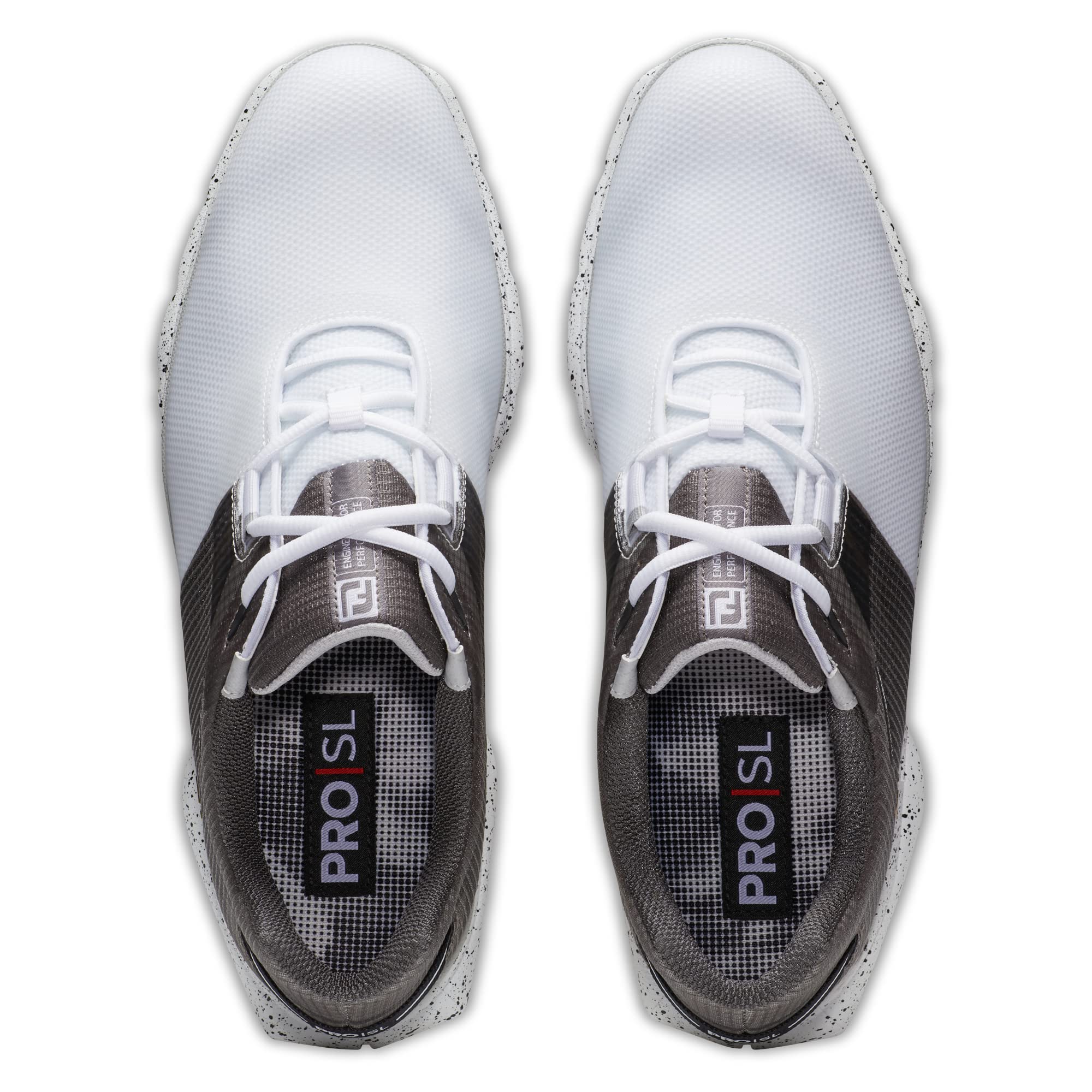 FootJoy Men's Pro|sl Sport Golf Shoe, White/Black/Gold, 9.5