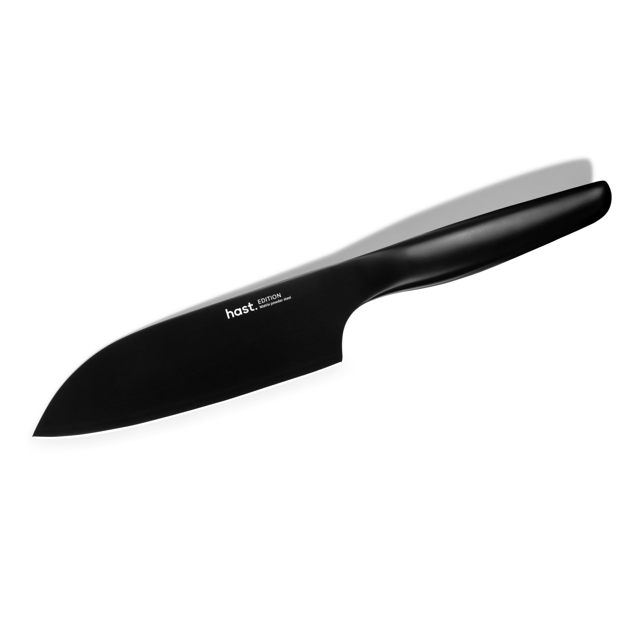 HAST All-New Santoku Knife - 6.3ā -High Performance - Powder Steel- Patented - Japanese Blade Style - Award Wining Minimalist Design-Ergonomic Handle-Minimalist Kitchen Decor (Titanium Black)