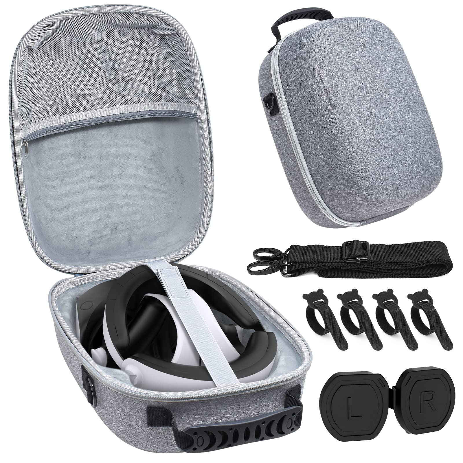Gorixer Carrying Case for PSVR2, Hard Lightweight Protective Case Bag Accessories Fit for PS VR2 Headset and Touch Controllers Included Lens Protector Cover for Travelling and Home Storage