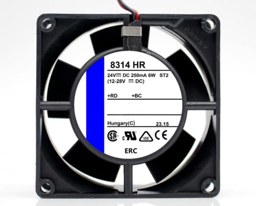 for 8314 HR 24V 250MA 6W 80X80X32MM 2-Wire Cooling Fan