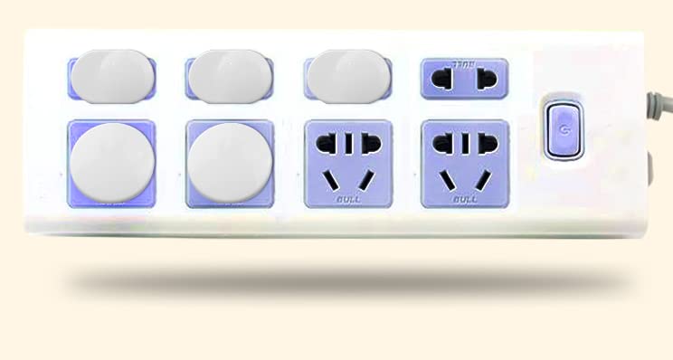 Fielect Outlet Plugs Covers Childproof Outlet Covers Protectors Electric Socket Cover Electrical Protector 3-Hole White 10Pcs