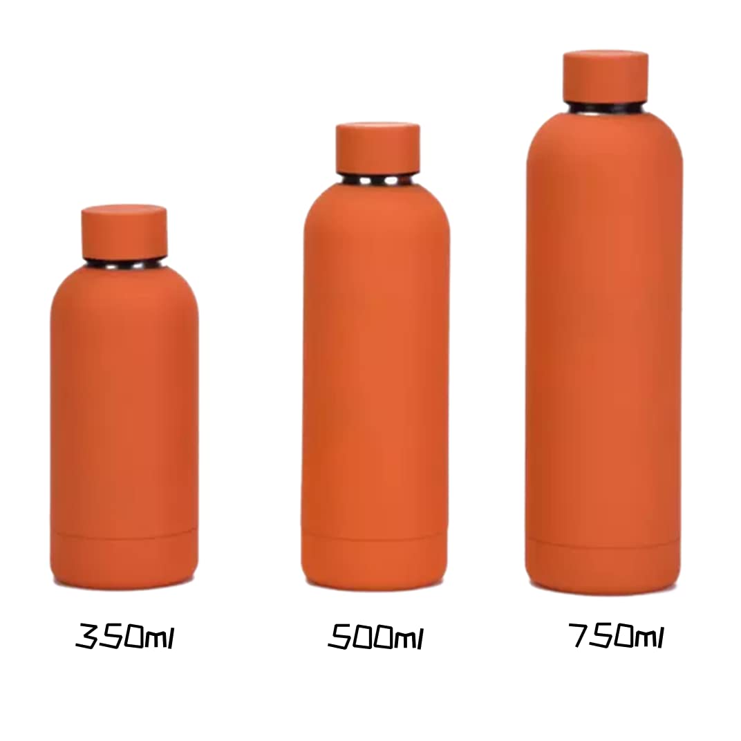 Gteller Double Wall 18/8 Stainless Steel Narrow Mouth Vacuum Flask, Thermal Sports Water Bottle keeping warm and cold (500ml, Dark Green)