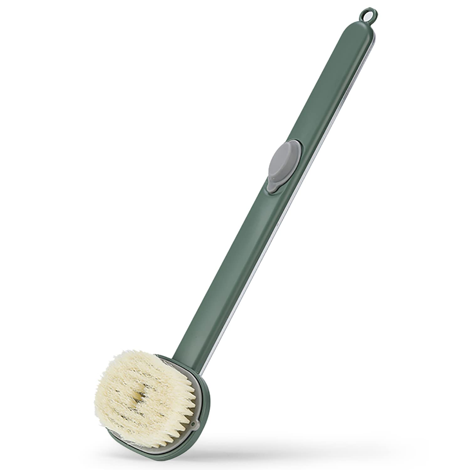 Long Handle Bath Brush with Soap Dispenser, Shower Massage Scrubber Storable Body Wash, Massage Cleaning Brush Back Scrubber, Exfoliating Body Brush for Shower