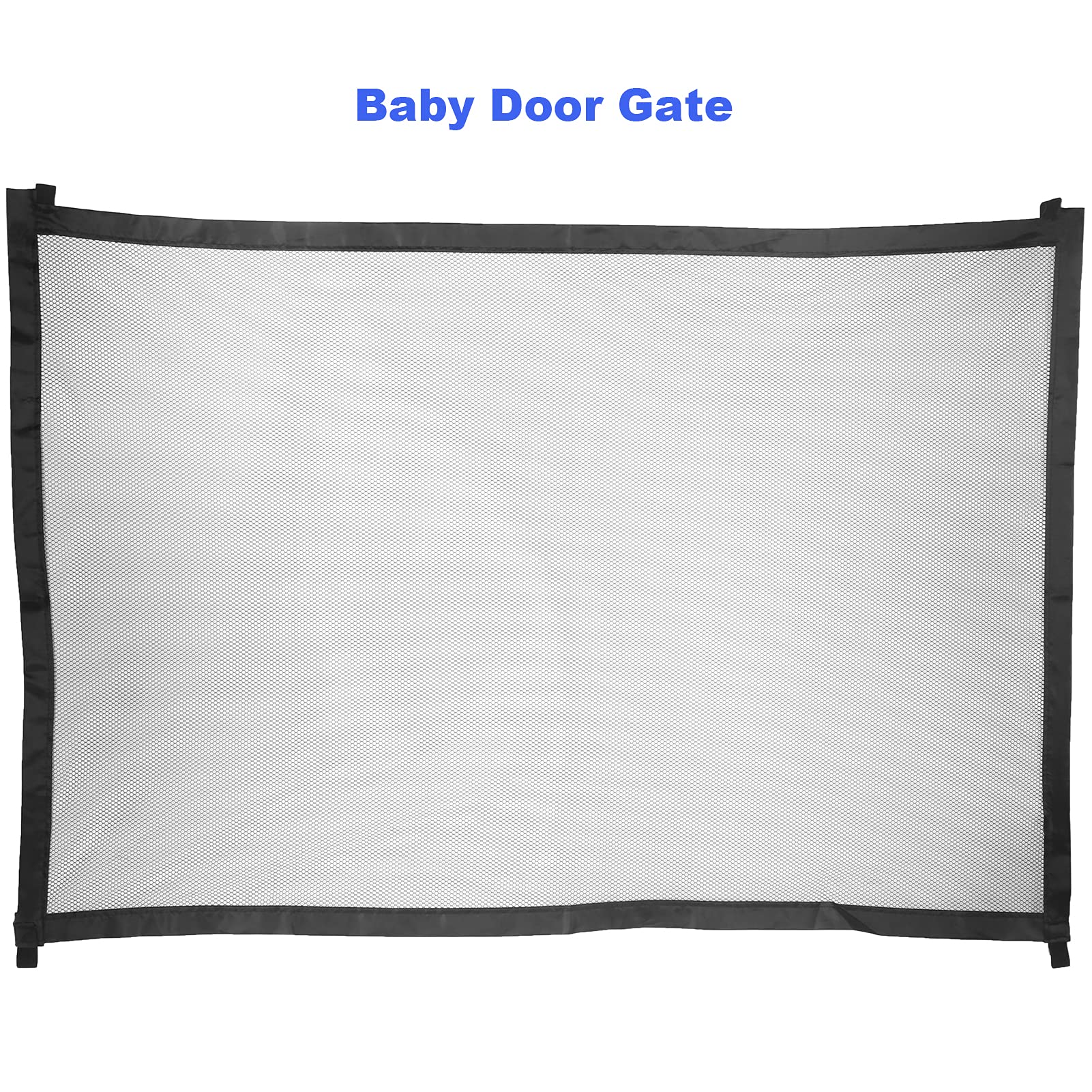 Mesh Baby Gate, Pet Gate High Strength Strong and Sturdy Hook No Tools Required for Indoor for Outdoor(S)