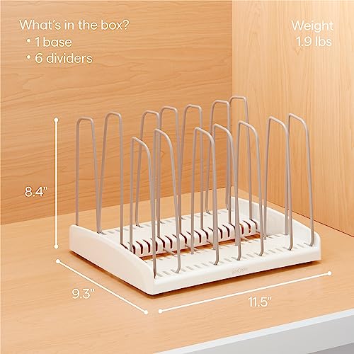 YouCopia StoreMore Cookware Rack Adjustable Pan Organizer, White