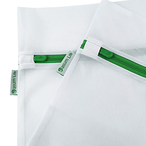 Mesh Laundry Bag, Mesh Laundry Bags for Delicates with Zipper, Mesh Wash Bag, Travel Storage Organize Bag, Clothing Washing Bags for Laundry, Blouse, Bra, Hosiery, Socks, Underwear, Lingerie, 2 Pack(1 Large & 1 Medium)