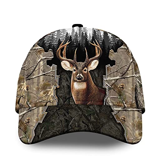 Hatstalk 3D Printed Aleandro Cotta Camouflage Deer Hunting Hat, Outdoor Outfit Big Buck Country Gift