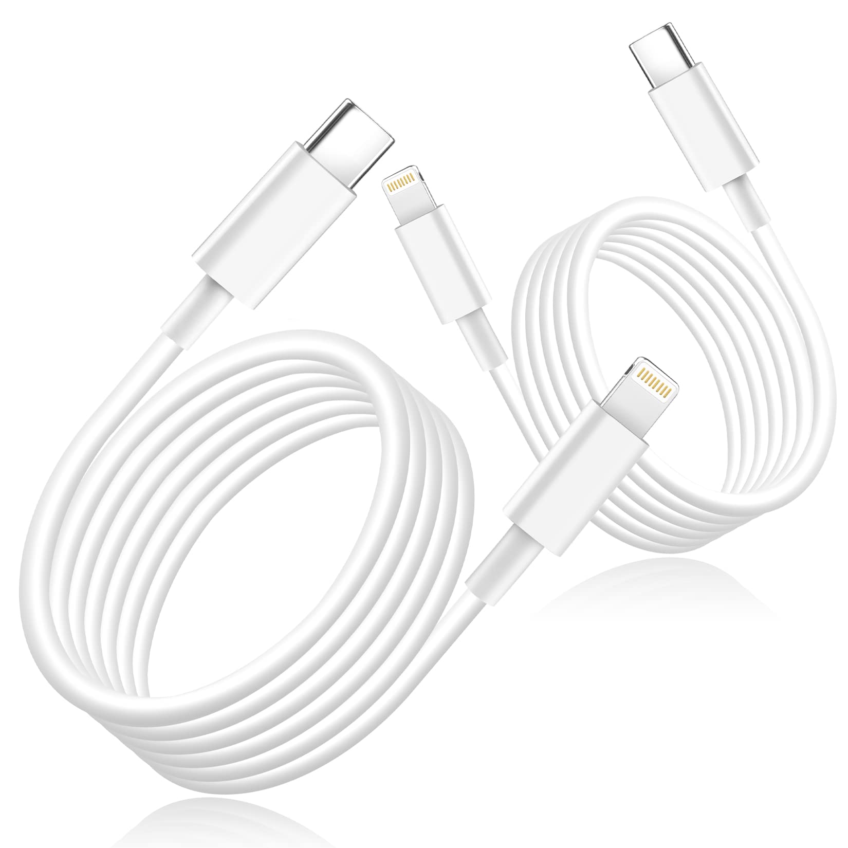 Fast iPhone Charger Cord,Apple USB C to Lightning Cable [Apple MFi Certified] 2Pack 6FT Super Quick iPhone Charging Cable,USBC to Lightning Cable for iPhone 14/13 Pro/12 MiNi/11/11 Pro/XR/XS/8