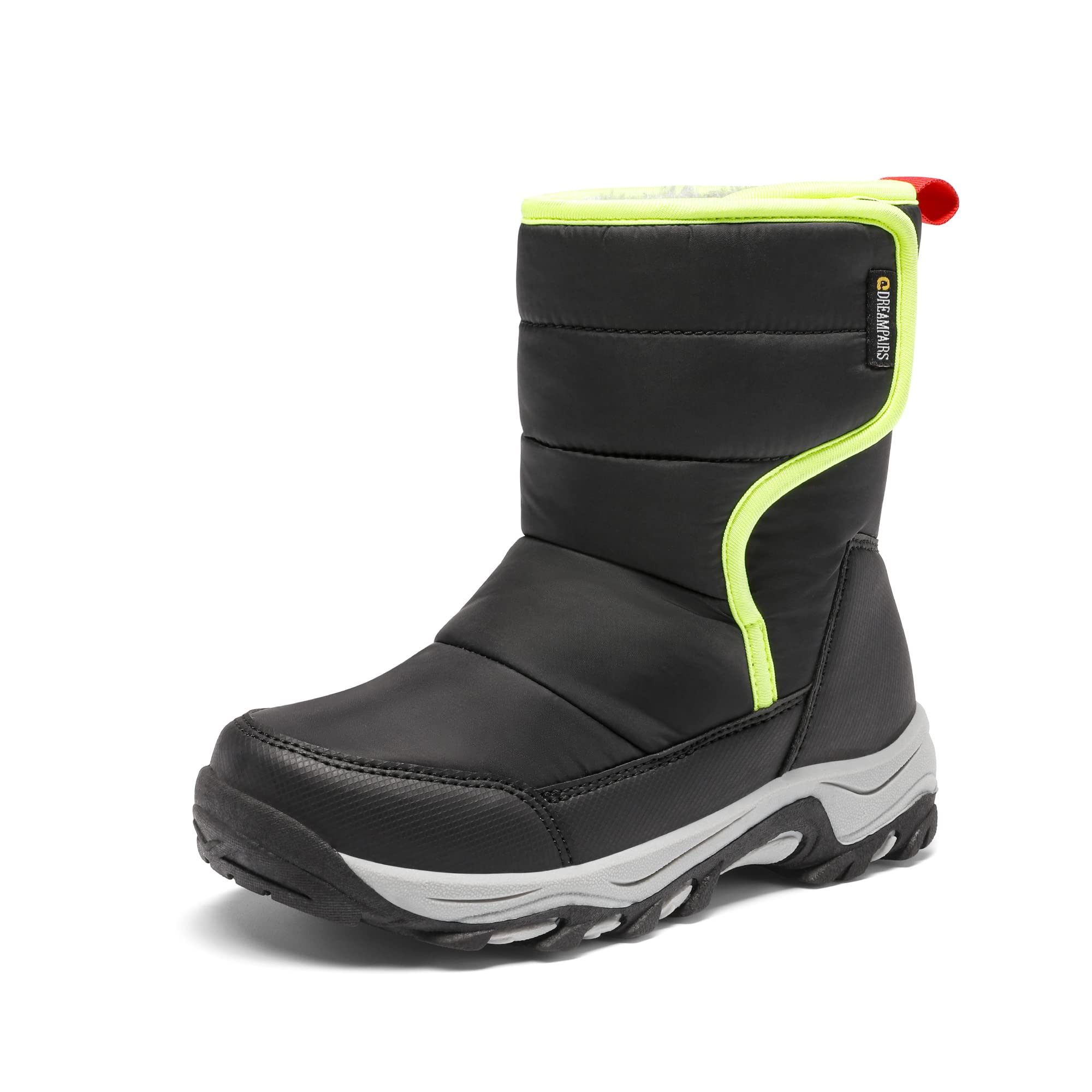 DREAM PAIRS Boys Girls Winter Snow Boots Waterproof for Toddler/Little Kids Black Size 1 Little Kid SDSB2222K