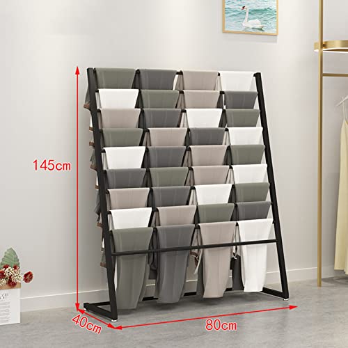 Metal Floor Standing Scarves Silk Scarf Rack Organizer, Commercial Creative Golden Shawl Fabric Storage Display Stand, Multi-Purpose Sheets Belt Suit Pants Hanging Rack Ties Holder Shelves Show Rack