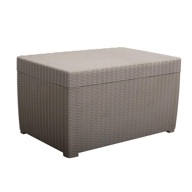 yoyomax 4 Pieces Furniture Clearance, Modern Outdoor Cushion, All Weather Patio Conversation Sofa Set w/ 3 Chairs, Coffee Table-Ideal for Garden, Poolside, 4PCS, Black with Gray