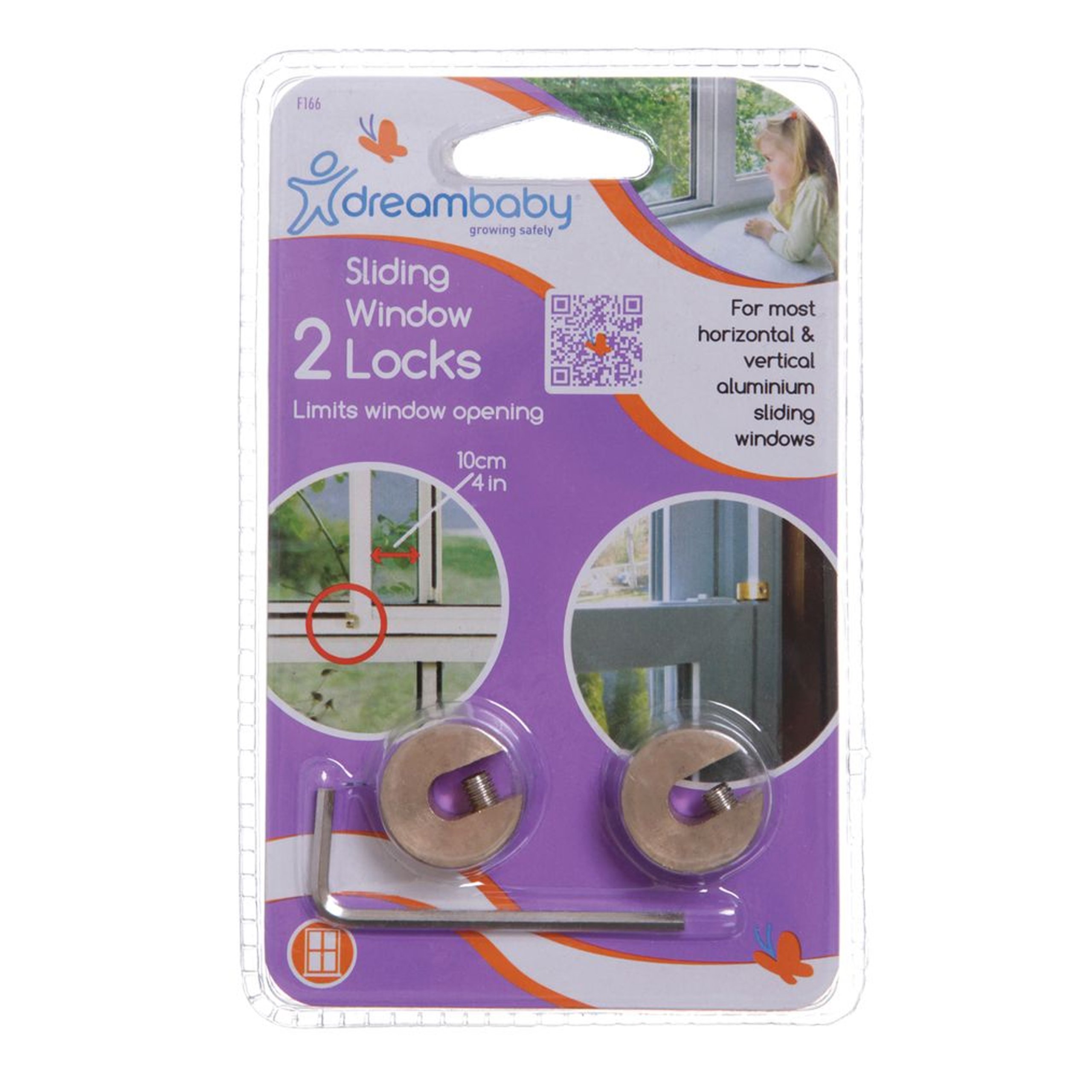 Dreambaby Brass Sliding Window Locks 2 Pack