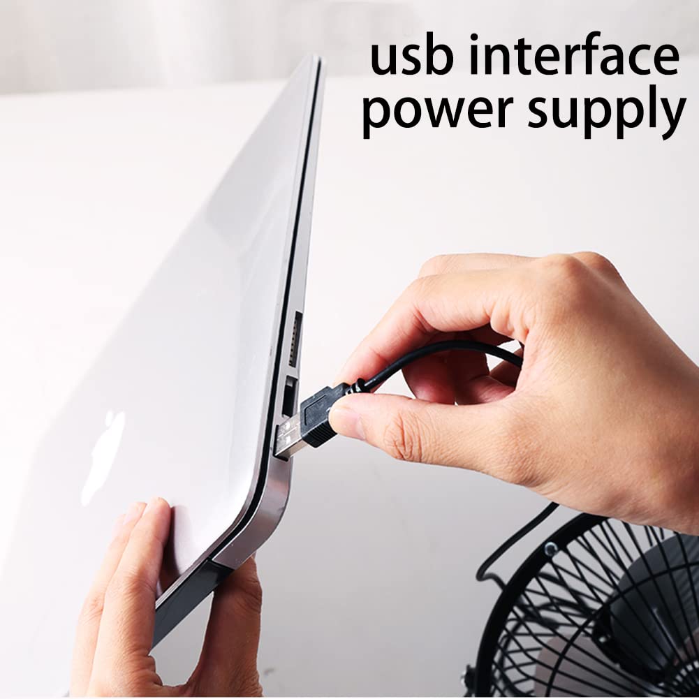 EastyGold Mini Fan USB Cooler Small Personal Portable Desk Fan 4 Inches 360 Degree Rotatable Wind Table Desktop Cooling Fan Handheld Home Office Travel Plug In for Notebook Laptop Computer