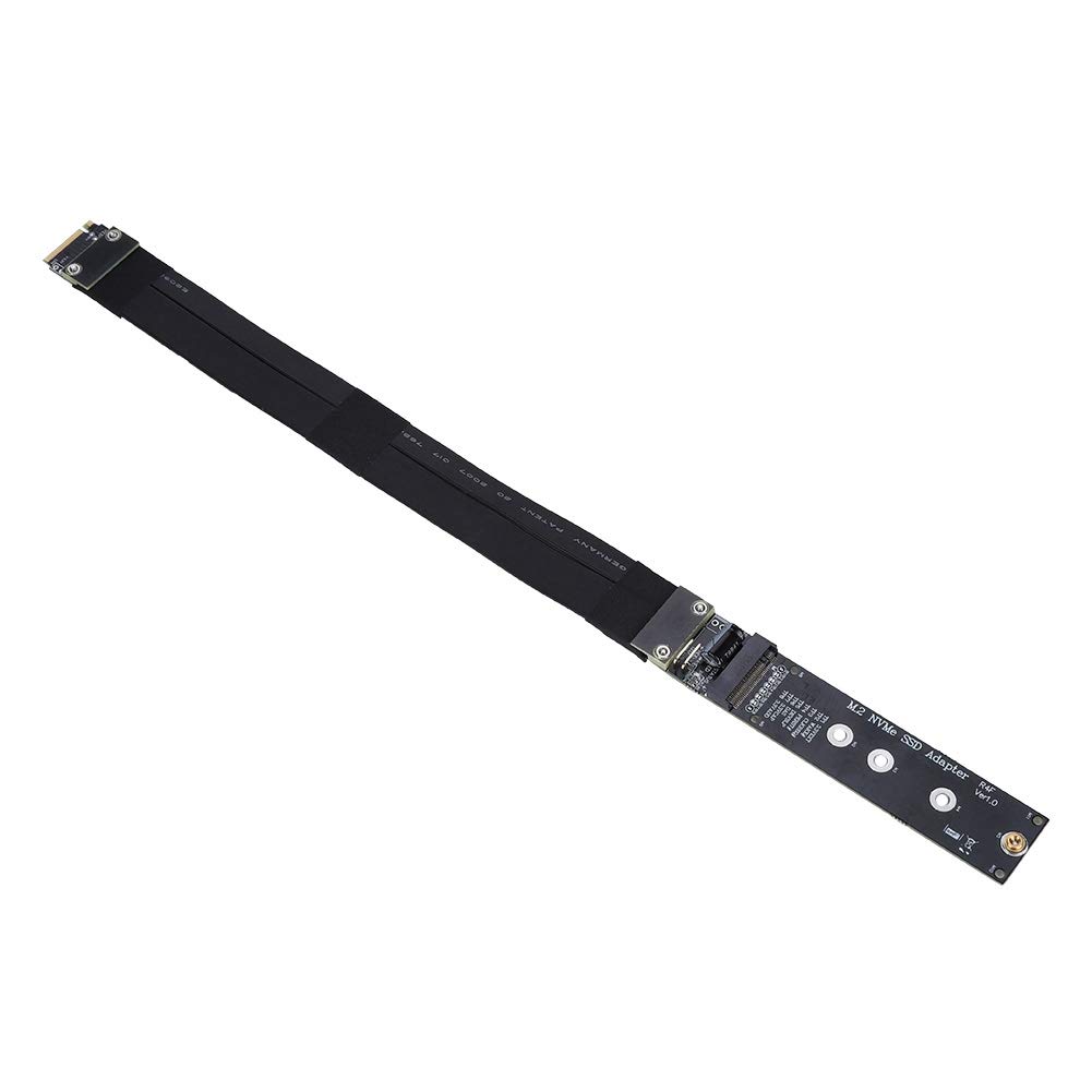 Diyeeni M.2 NVMe Solid State Drive Extension Cable, 20cm M.2 NVMe SSD Extender Adapter Cable for PCIE 3.0 x4, SSD Extension Cable with Full Speed 32Gbps Transfer Rate