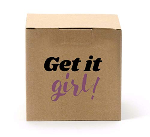 Enesco Our Name is Mud Get Successful Girl Group Text Hype Wine Tumbler with Lid, 12 Ounce, Blue