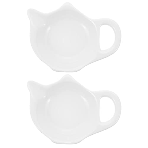 Tea Bag Squeezer Ketchup Seasoning 2Pcs Tea Bag Rest Teaspoon Rest Tea Holder Tea Bag Holder Ceramic Tea Bag Holders for Tea Bag Tea Bag Holder Organizer