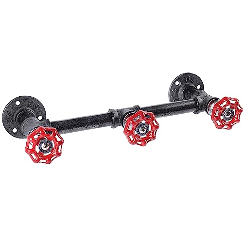 MENZOM Coat Rack Wall Mounted - 3 Hooks,Industrial Pipe Decor Single Coat Hook,Hooks for Hanging Heavy Duty,for Coat Hat Towel Purse Robes Mudroom Bathroom Entryway