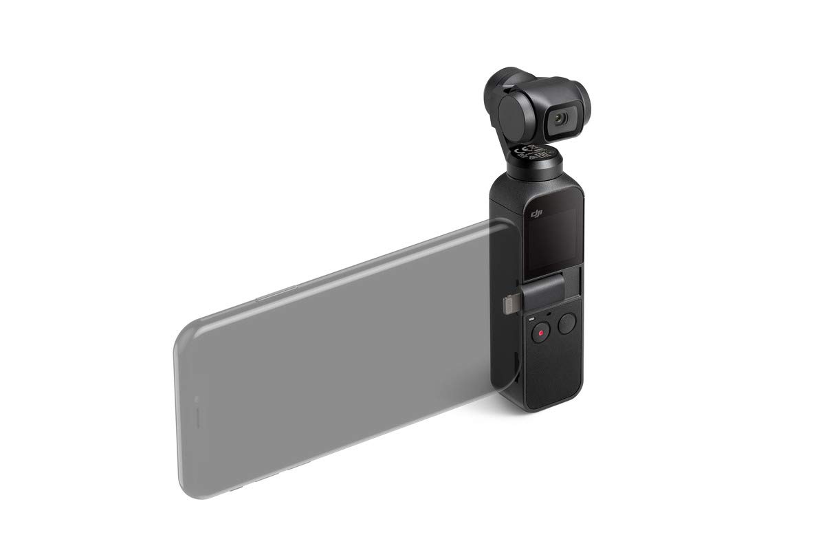 DJI Osmo Pocket Handheld 3 Axis Gimbal Stabilizer with integrated Camera, Attachable to Smartphone, Android (USB-C), iPhone with Osmo Pocket Expansion Kit
