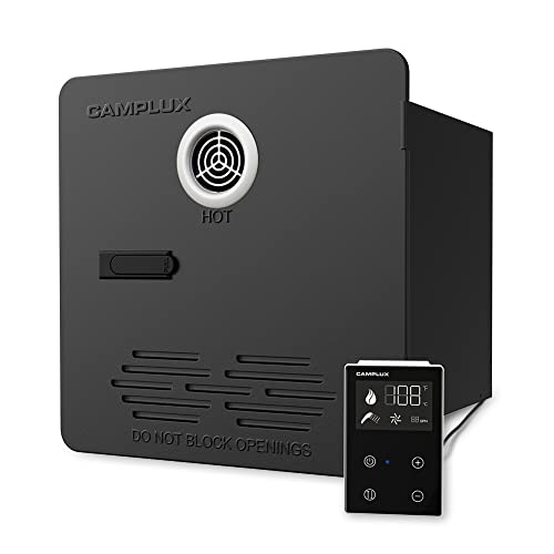 RV Tankless Water Heater, Camplux RV Hot Water Heaters with Door, Max 3.9 GPM, Remote Control Included (Black)