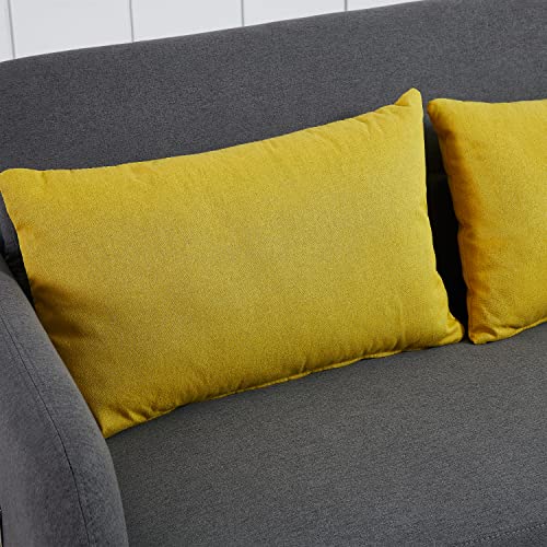 ERYE Sleeper Futon Couch Bed W/Pull Out Sleep Daybed, 3-in-1 Functional Love Seat Reclining Backrest Sofa&Couch, Gray Polyester W/Side Pockets USB Ports