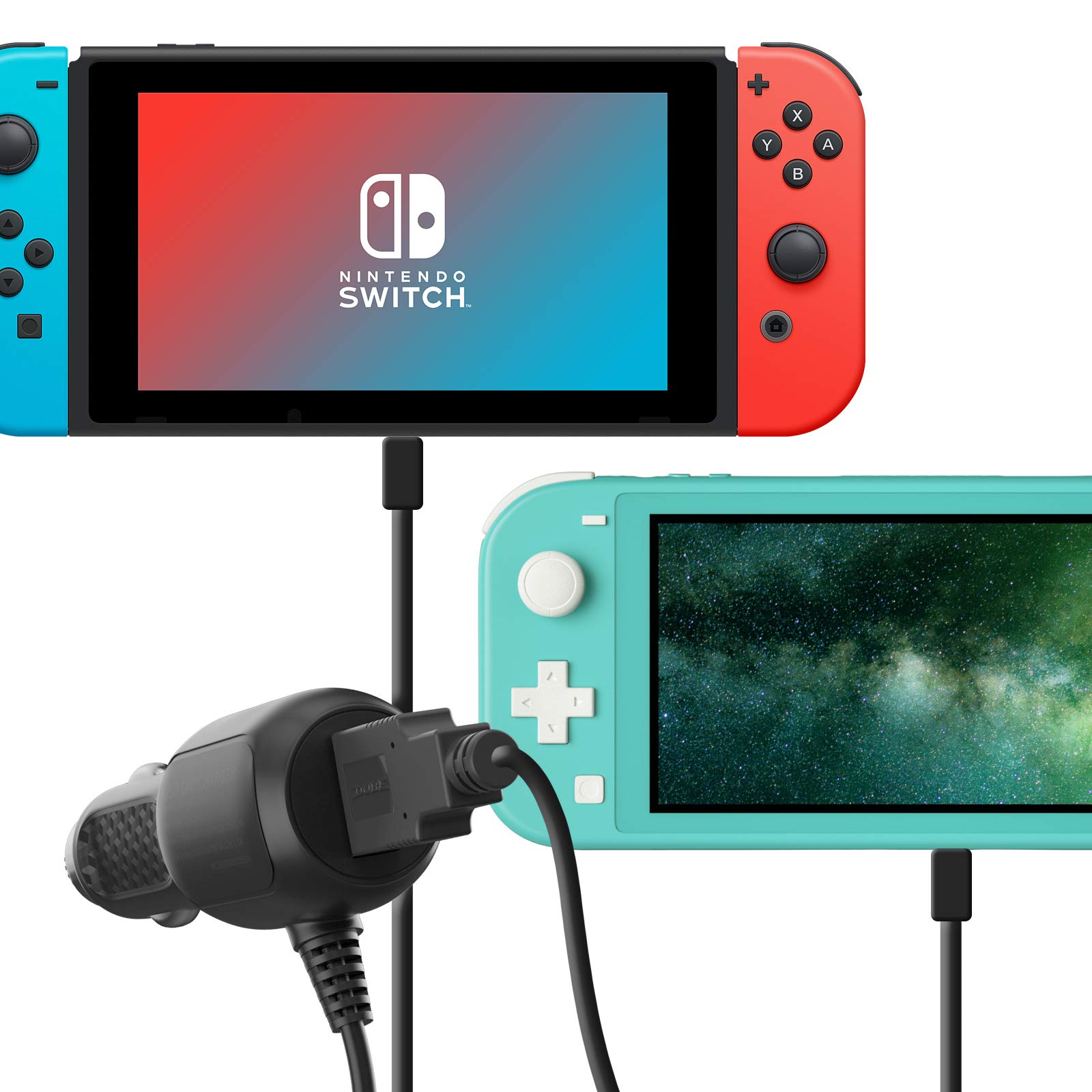 ECHZOVE Car Charger for Nintendo Switch,Steam Deck,Switch lite Car Charger USB Type-C- Black
