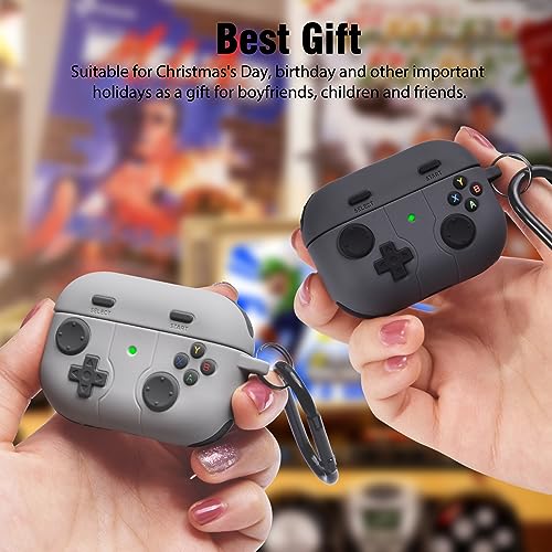 KOREDA Compatible with AirPods Pro 2nd Generation/1st Generation Case Cover with Cleaner Kit & Replacement Eartips (S/M/L), Funny Classic Handheld Game Console Design Case for AirPod Pro 2022/2019