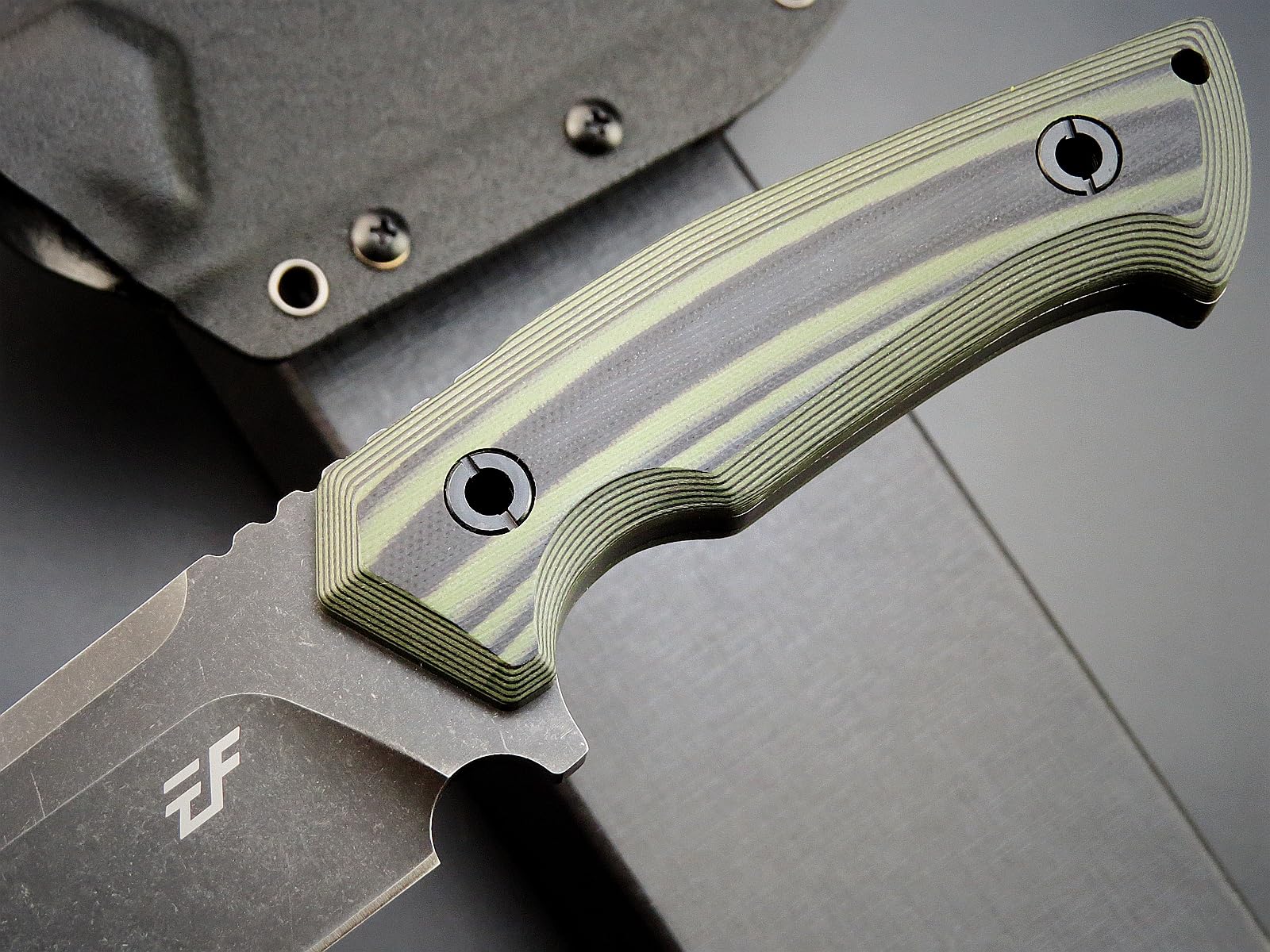 Eafengrow EF134 Fixed Blade Knife DC53 Steel Blade Two Tone G10 Handle Full Tang Heavy Duty EDC Straight Knifes for Working Camping Hunting Bushcraft(Black)