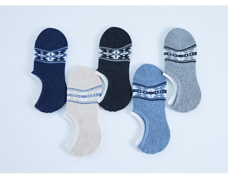 GPPZM Men's Boat Socks Cotton Summer Shallow Mouth Trend Male Socks 5 Pairs