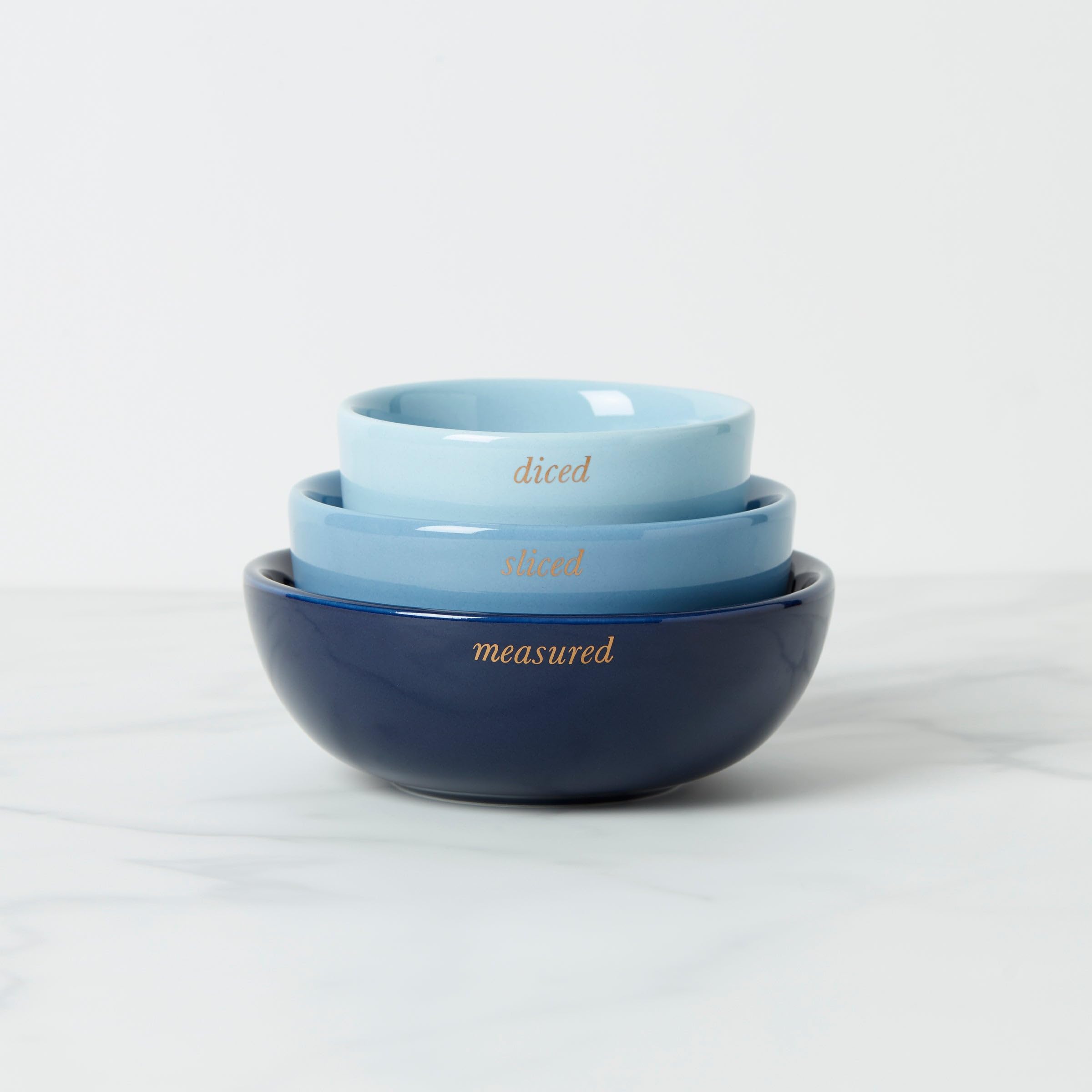 Kate Spade New York Make It Pop Prep Bowls, Set of 3, one size, Blue