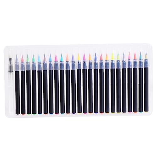TEHAUX 1 Set Paint Brush Washable Crayons Paint Suit Color Drawing Brush Pens Coloring Watercolor Pen Watercolor Maker Pen Watercolor Brush Drawing Painting Pen Tip Watercolor Pen