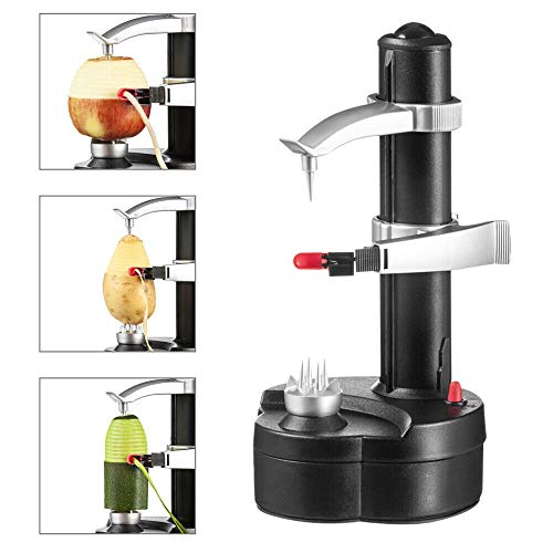 Electric Kitchen Automatic Peel Tool Potato Fruit Peeler Slicer Peeling Machine Tool Vegetable Fruit Fast Peeling Machine Black