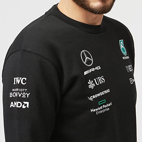 Mercedes AMG Petronas Formula One Team - Official Formula 1 Merchandise - 2022 Team Sweatshirt - Black - XL