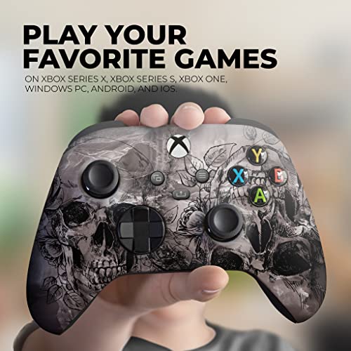 DreamController Skull Custom X-box Controller Wireless compatible with X-box One/X-box Series X/S Proudly Customized in USA with Permanent HYDRO-DIP Printing (NOT JUST A SKIN)