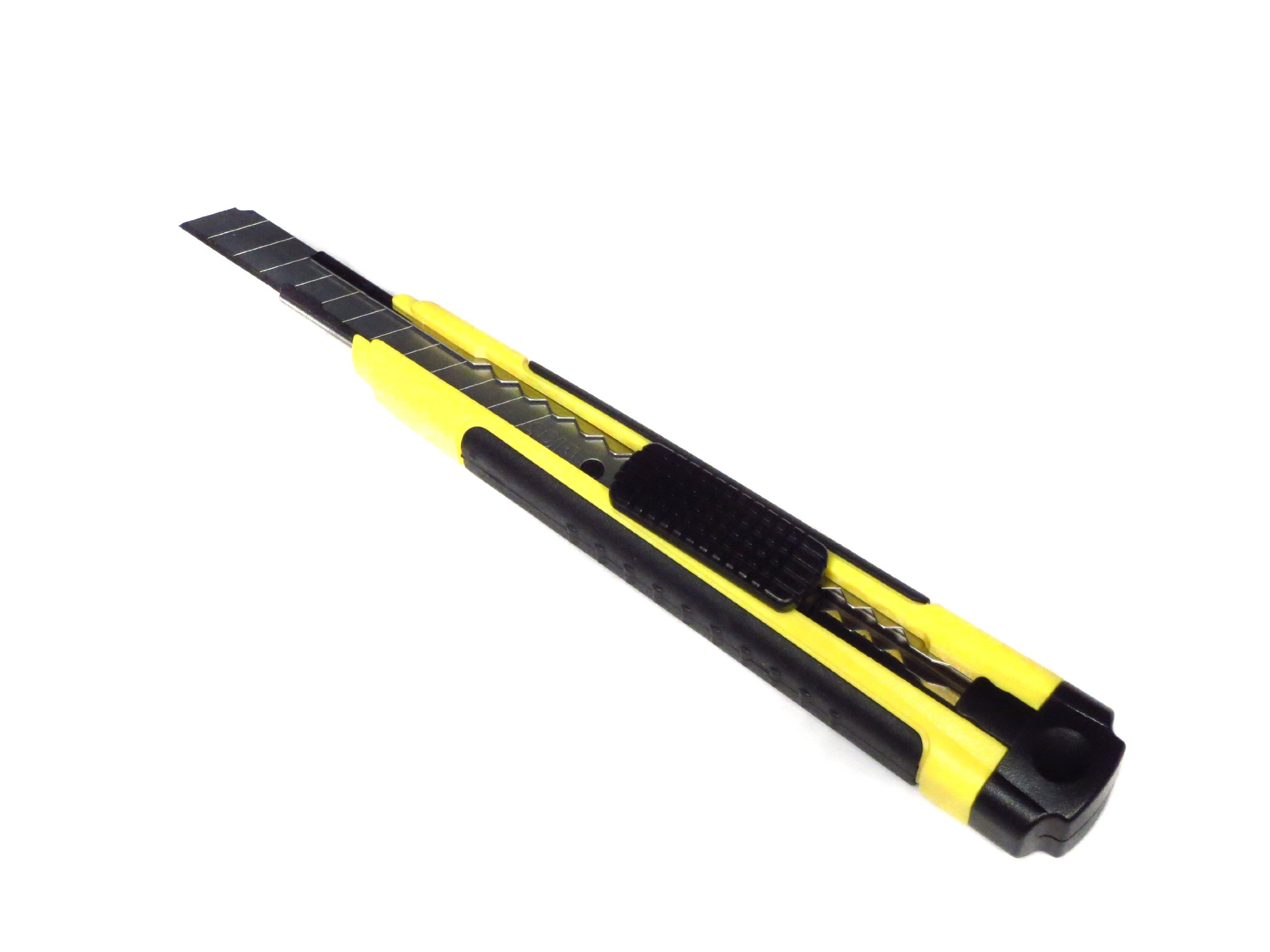 SDI-5414 Snap-off Utility Knife with 12 Set of Sk2+cr Blades, 9mm Rubber Grip Cutter for Right or Left Handed User