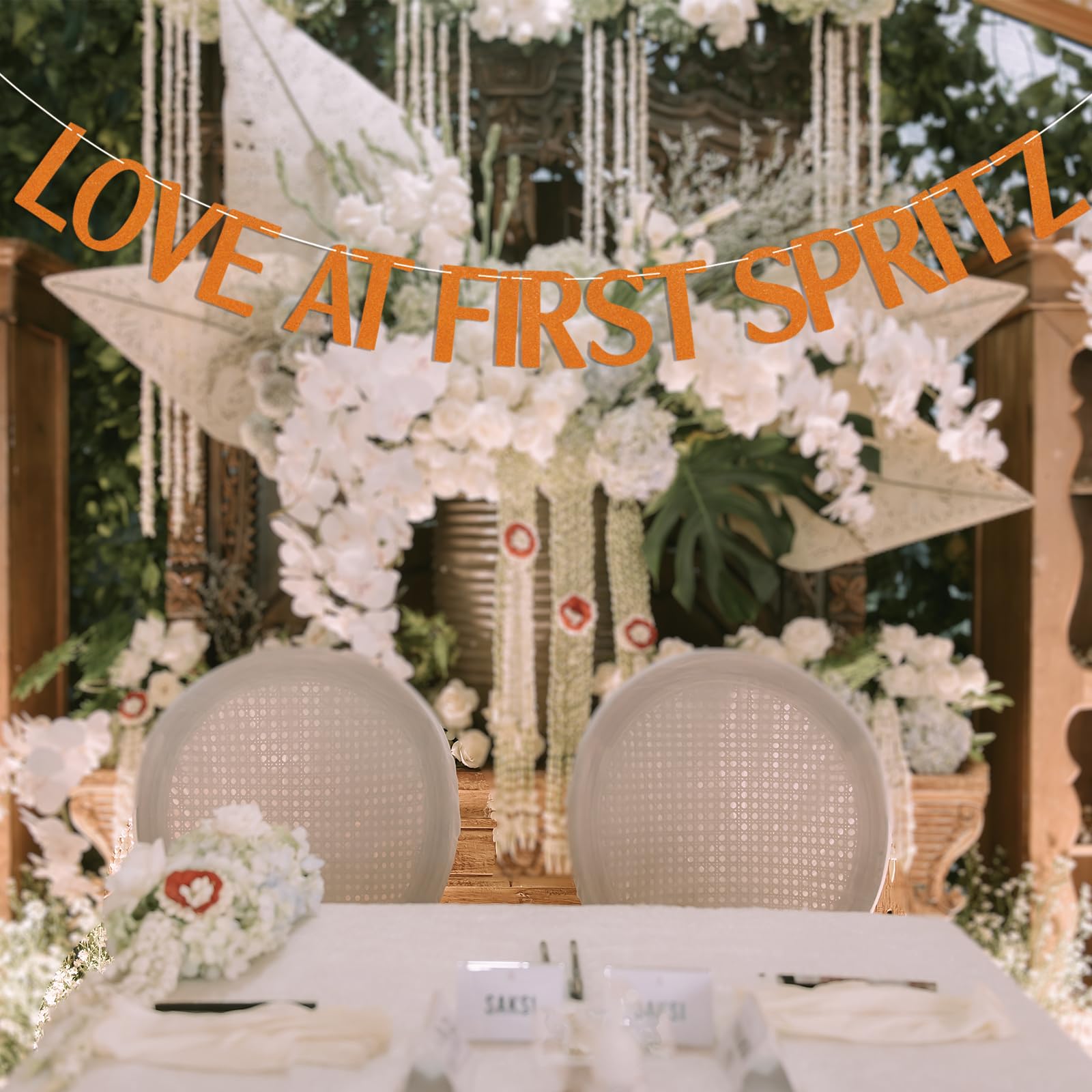 Love at First Spritz Banner - Citrus Bridal Shower Bachelorette Wedding Party Decorations, Spritz Bar Banner, Orange Bridal Shower Spritz Station Decoration