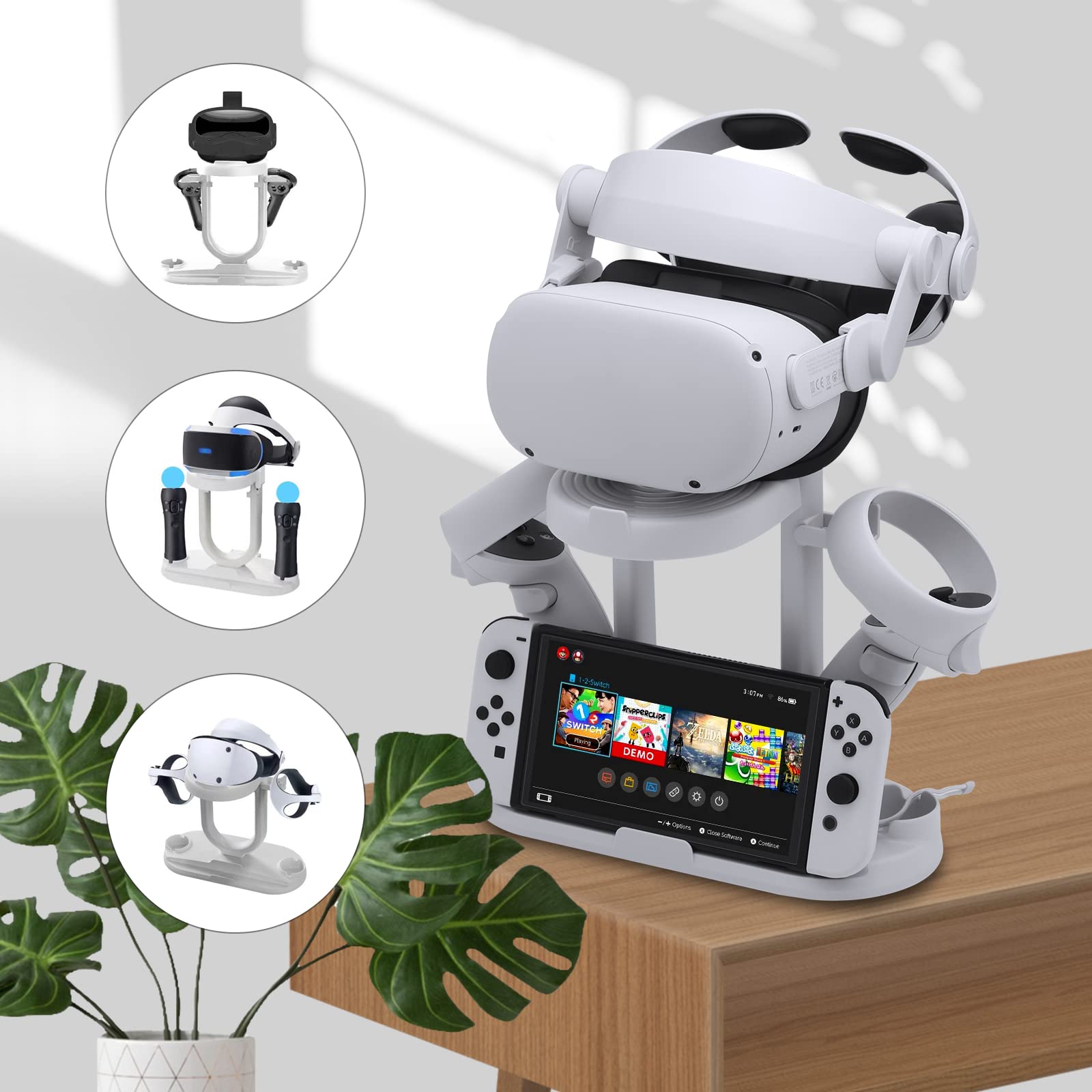 General Fantasy VR Headset Stand, VR Headset Holder White